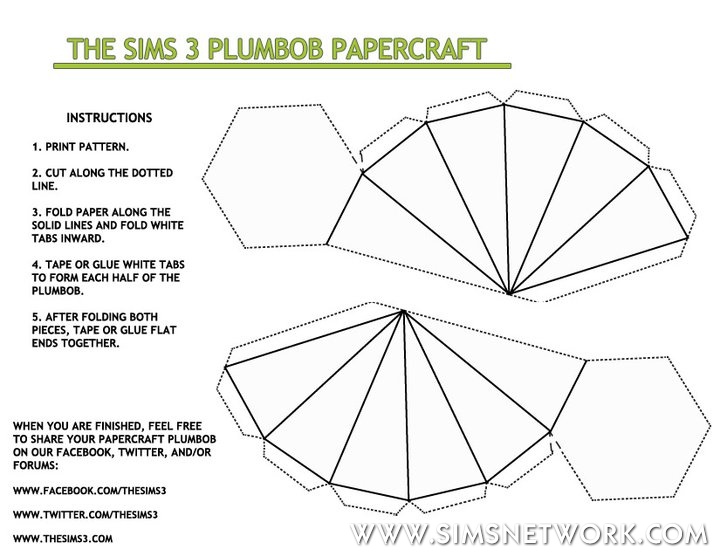 Plumbob Papercraft SNW SporeNetwork
